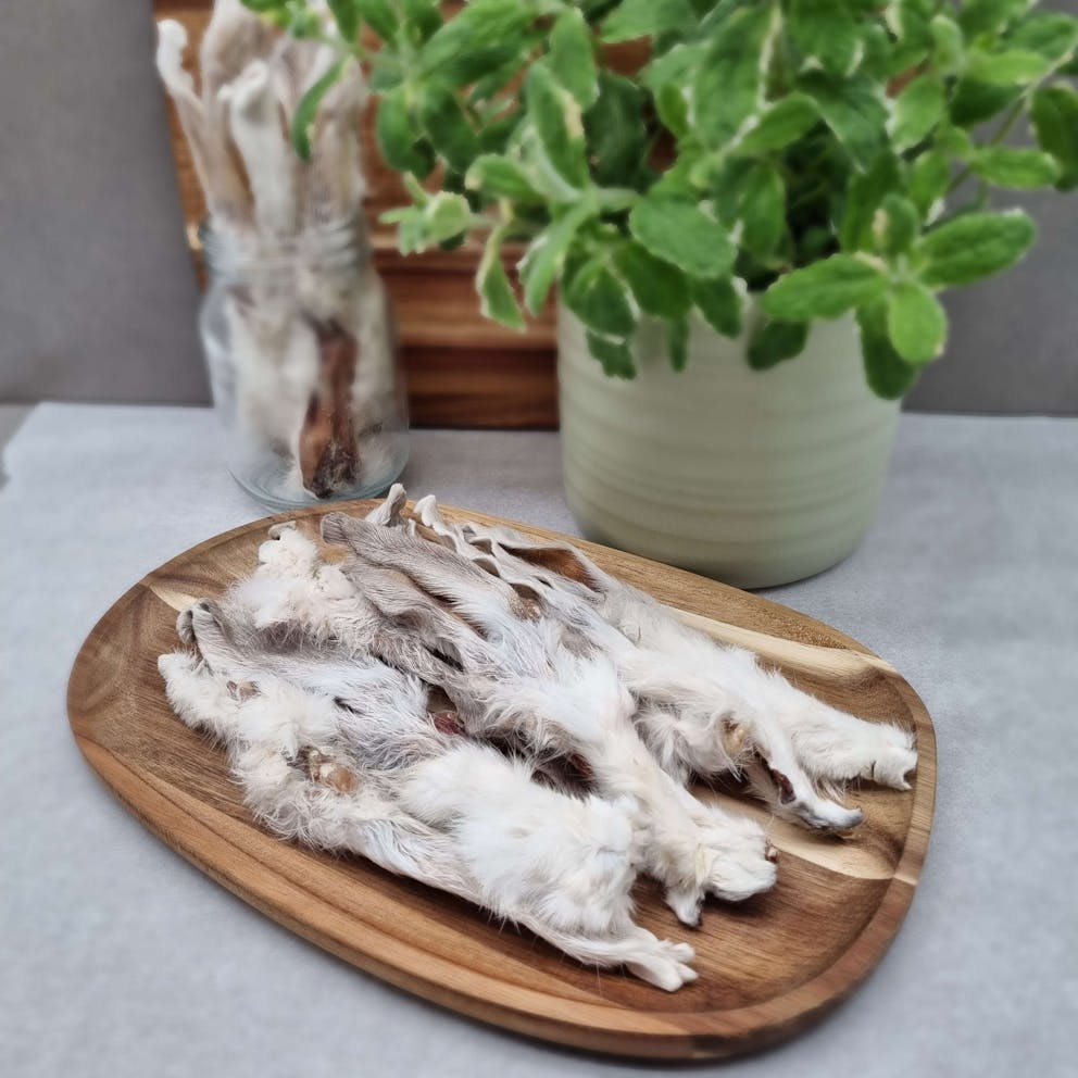Furry Rabbits Ears for Dogs | 100% Natural Dog Treats
