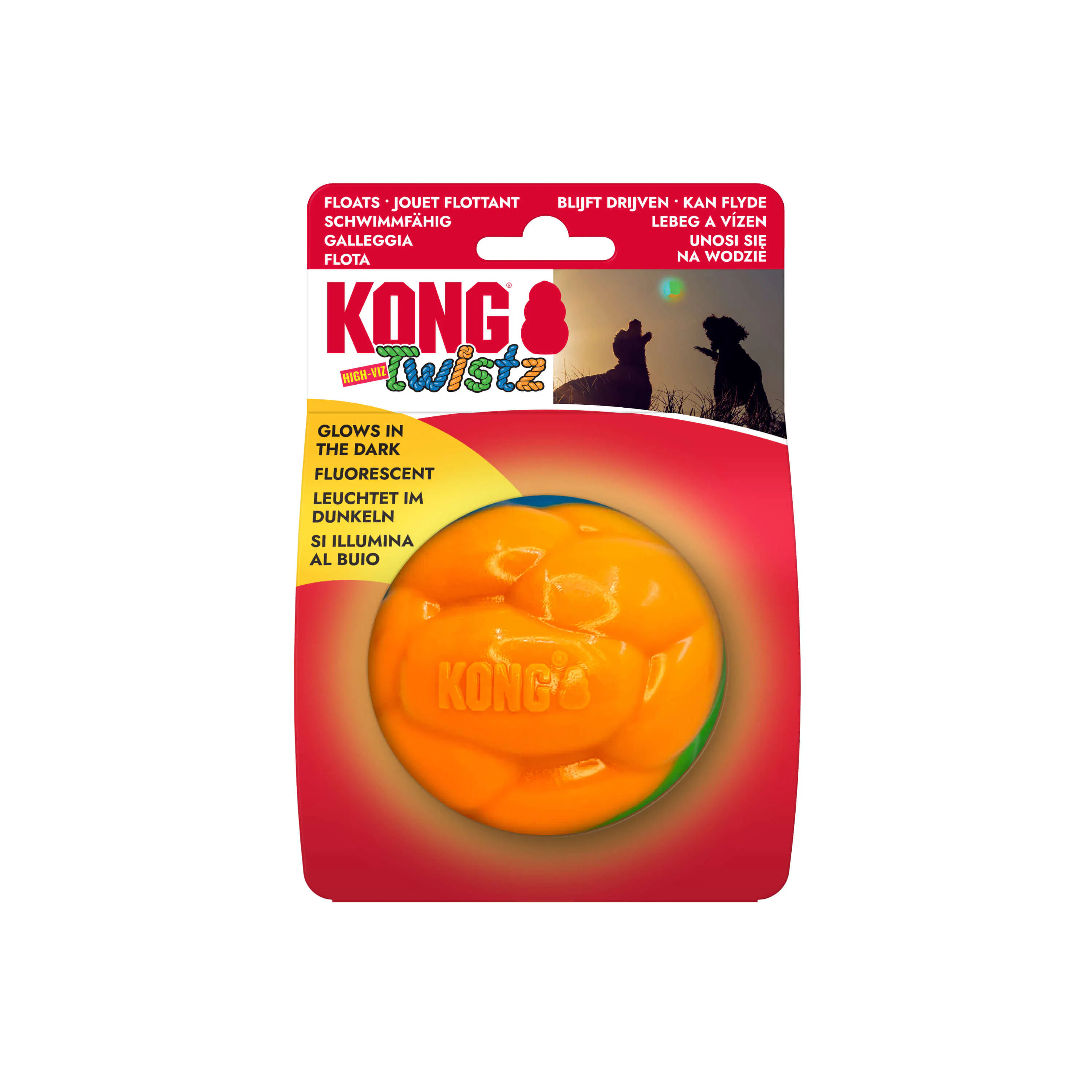 KONG Twistz Hi-Viz Ball | Proper Natural Treats & Toys
